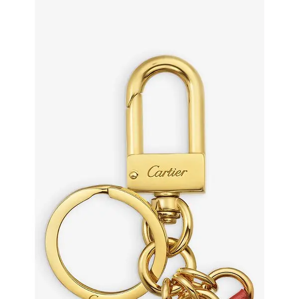 Cartier Diabolo De Logo-Embossed Gold-Toned Metal And Leather Bag